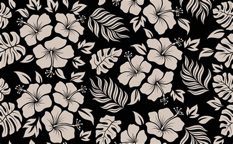 Hibiscus Pattern Stock Illustration Download Image Now Pattern Tropical Pattern Hawaii