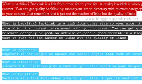 How To Change Colors Of Selected Highlighted Texts Blogger Tips And Tricks
