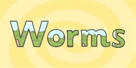 Free Worm Display Lettering Teacher Made