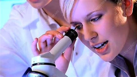 Microscope In A Laboratory Stock Video Clip K002 0584 Science Photo Library