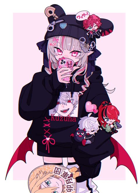 Makaino Ririmu Kuzuha Lain Paterson Lain Paterson Uzuki Kou And 4 More Nijisanji Drawn By