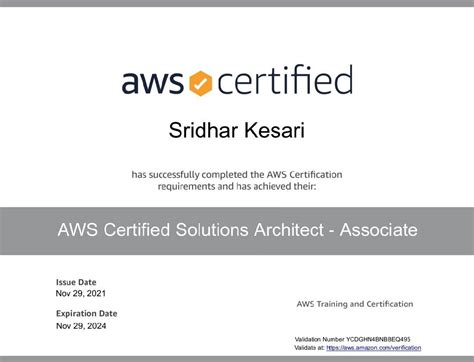 Sridhar Kesari On Linkedin My First Step Towards Aws Many Thanks To Stéphane Maarek For His