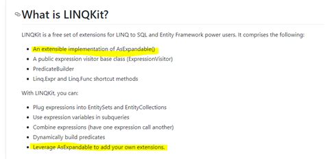 Entity Framework How To Extend Linqkit And Use A Custom Method Within