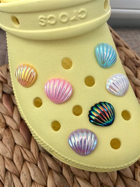Shimmery Seashells Croc Charms Etsy Canada Croc Charms Etsy Crocs