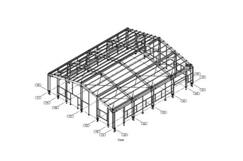 Drawing Of Steel Structures Steel Bone Shop At Ssireum Training Center