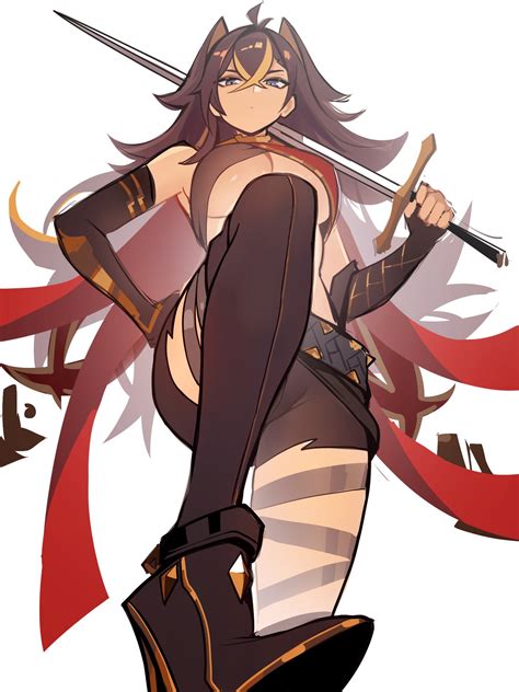 Rule 34 1girls Black Hair Boots Breasts Clothed Dark Skin Dehya