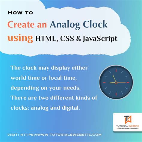 Create An Analog Clock Using Html Tutorials Website