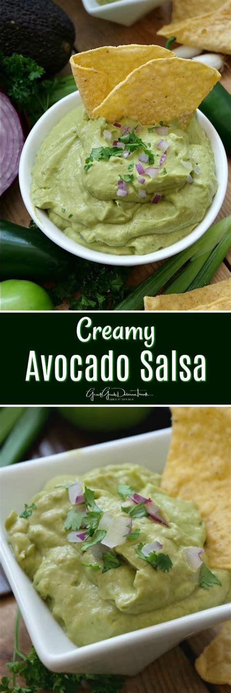Creamy Avocado Salsa Recipe Great Grub Delicious Treats