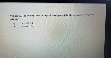 Solved Problem Points Draw The Logic Circuit Chegg