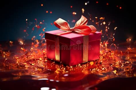 Opened T Box In Fiery Red Glimmers With Captivating Sparkles