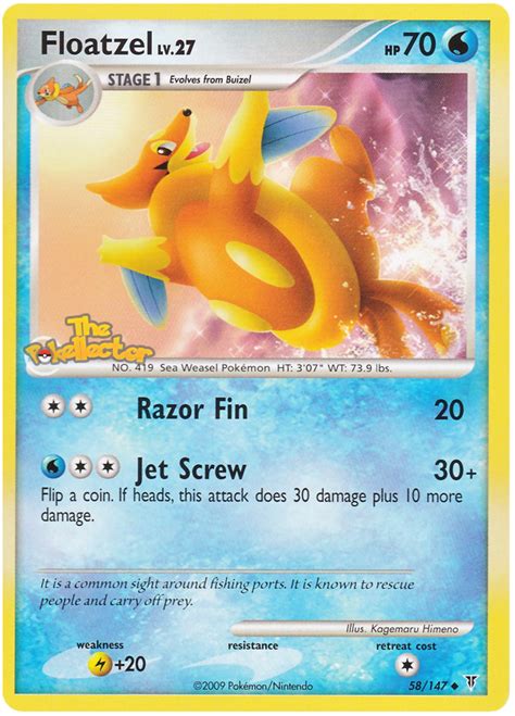 Floatzel Platinum Supreme Victors 58 Pokemon Card