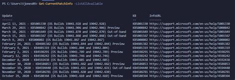 Get The Current Patch Level For Windows 10 With Powershell