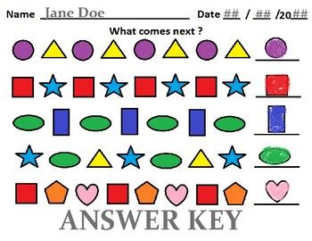 Basic Pattern Recognition Shapes and Colors by BurnesFamily | TPT