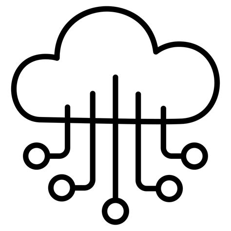 Cloud Computing Icon Line Vector Illustration 40552974 Vector Art At