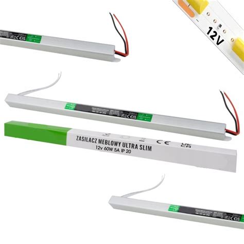 Montážní Napájecí Zdroj 12v 5a 60w Pro Led Modulární Systémy Ip20