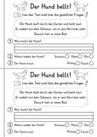 Miniheft 10 Lesetexte Thema Haustiere Deutsch 1 Klasse