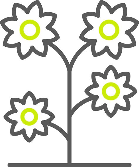 Flower Line Two Color Icon 43518786 Vector Art At Vecteezy