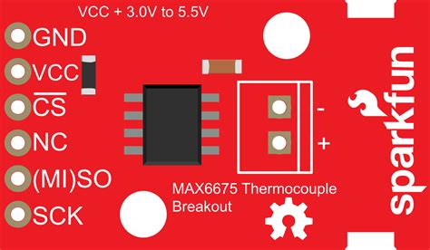 how to use sparkfun max6675 thermocouple breakout pinouts specs and