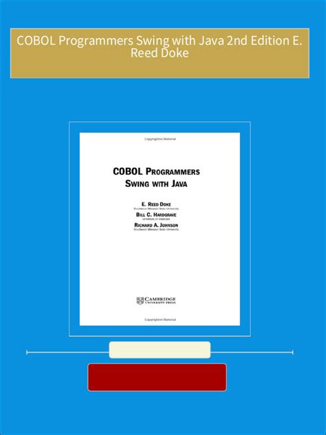 Cobol Programmers Swing With Java 2nd Edition E Reed Doke 2024 Scribd Download Pdf Class