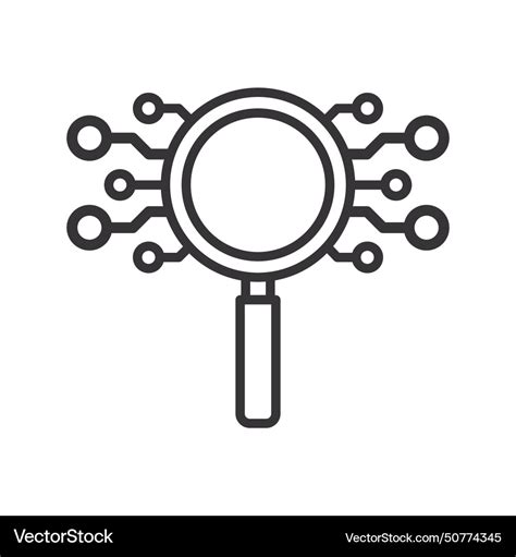 Ai Magnifying Glass Icon Royalty Free Vector Image