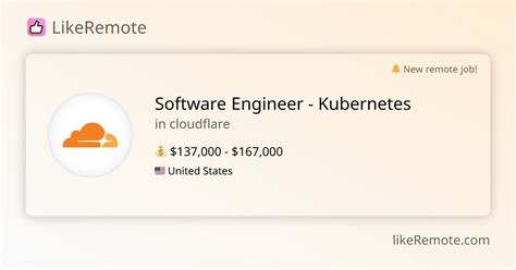 📩 Software Engineer Kubernetes At 🏢 Cloudflare Salary 💰137000 167000 📍remote Job In