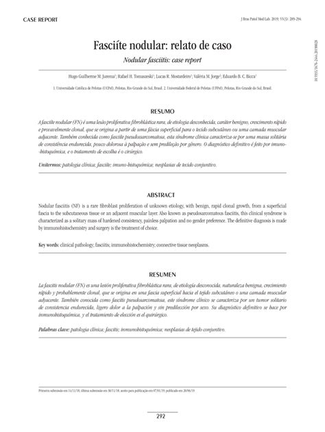 Pdf Nodular Fasciitis Case Report
