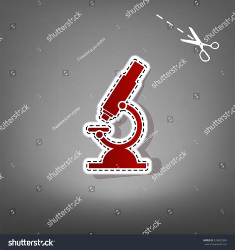 Chemistry Microscope Sign Laboratory Vector Red Stock Vector Royalty Free 626623304 Shutterstock
