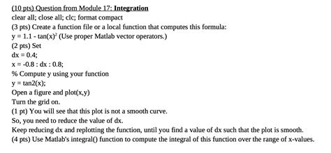 solved 10 pts question from module 17 integration