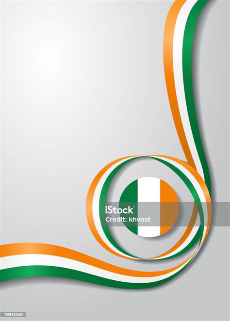 아이 랜드 깃발 물결 모양 배경입니다 벡터 일러스트입니다 아일랜드 국기에 대한 스톡 벡터 아트 및 기타 이미지 아일랜드 국기