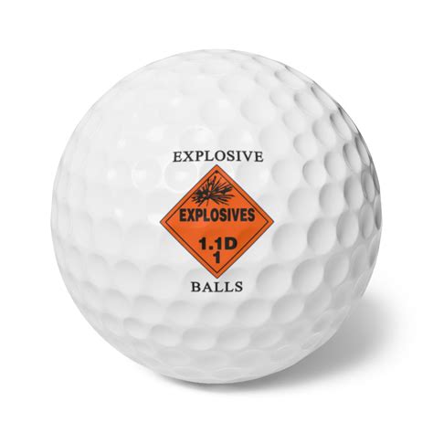 Usaf Ammo Explosive Placard Explosive Balls Logo Golf Balls 6pcs
