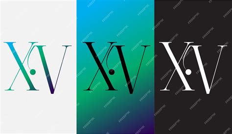 Premium Vector Initial Letter Xv Logo Design Creative Modern Symbol