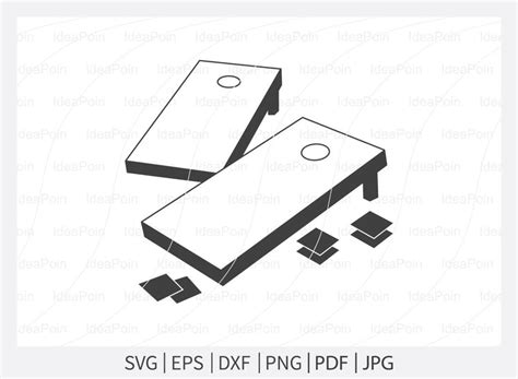 Cornhole Boards Svg Cornhole Silhouette Cornhole Playing Svg