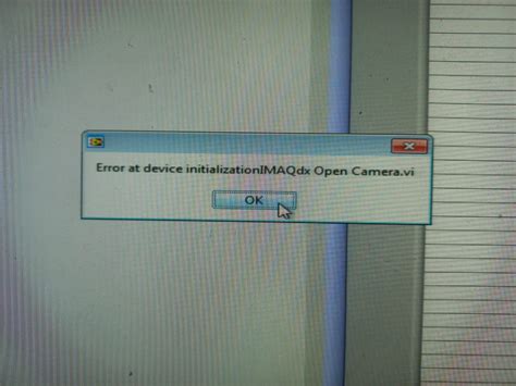 Error At Device Initializationimaqdx Open Cameravi Ni Community