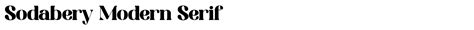 Sodabery Modern Serif Font Webfont And Desktop Myfonts