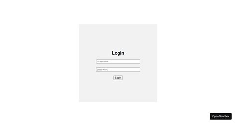 Login Codesandbox
