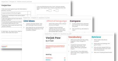 Reading Skills Varjak Paw Chapter Classroom Secrets Classroom Secrets