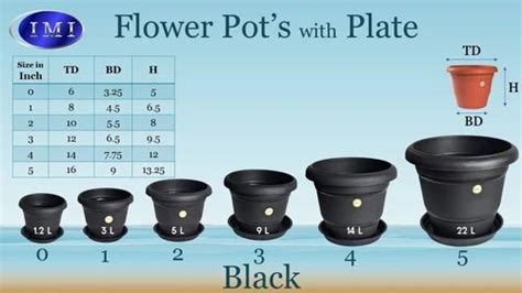 Black Plastic Garden Flower Pot Size 10 Inch At Best Price In Madurai