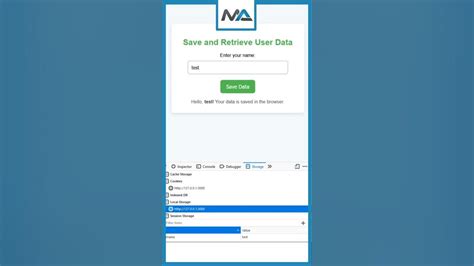 Save And Retrieve User Data In 60 Seconds ⏱️ Html Css Javascript