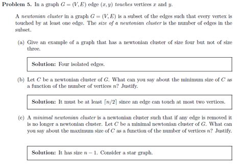 Solved The Solutions To Question 5a 5b And 5c Are Given