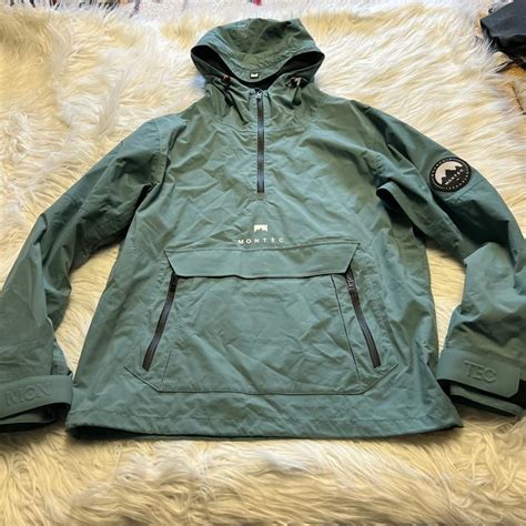 Forest Green Montec Pullover Anorak Jacket Like New Depop