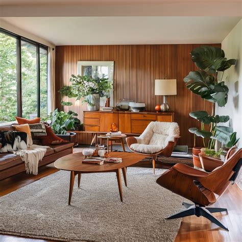 Cozy Mid Century Living Room