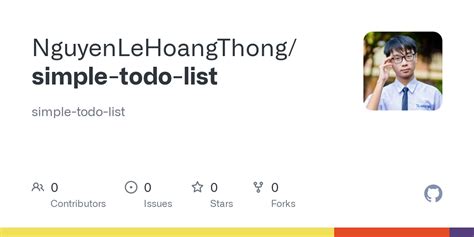 GitHub NguyenLeHoangThong Simple Todo List Simple Todo List