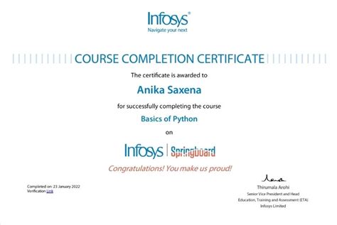 Anika Saxena On Linkedin Successfully Completed Python Course Certification