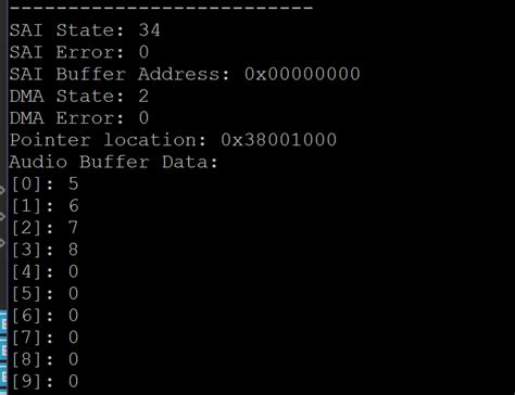 Solved Sai4 Receiving Dma Busy No Buffer Update Stm32