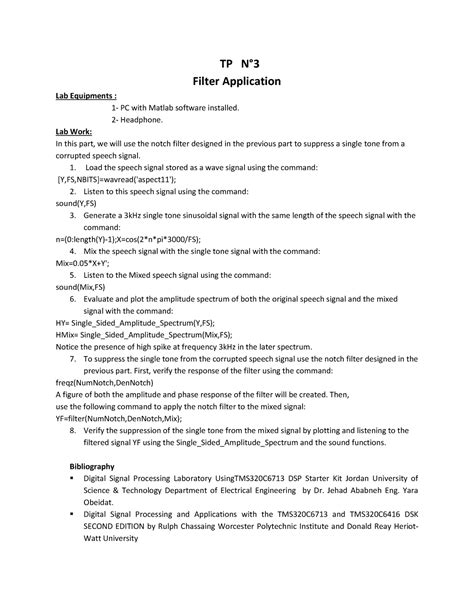 Tpn°3 Dsp Generation And Analysis Of Different Basic Signals In Time