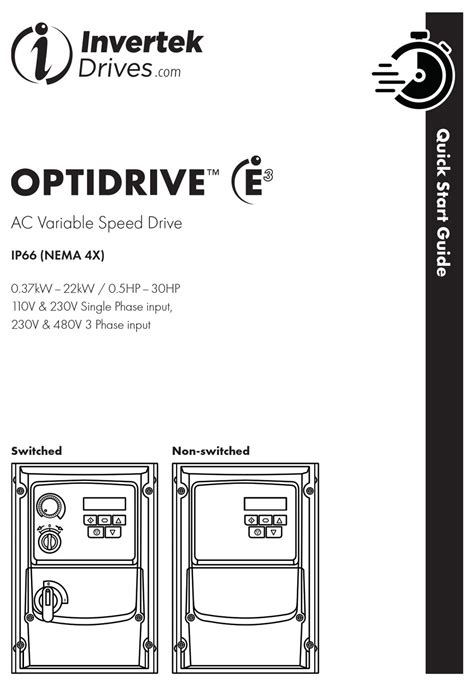 invertek optidrive e3 manual español