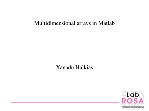 PPT Multidimensional Arrays In Matlab PowerPoint Presentation Free Download ID 5827008