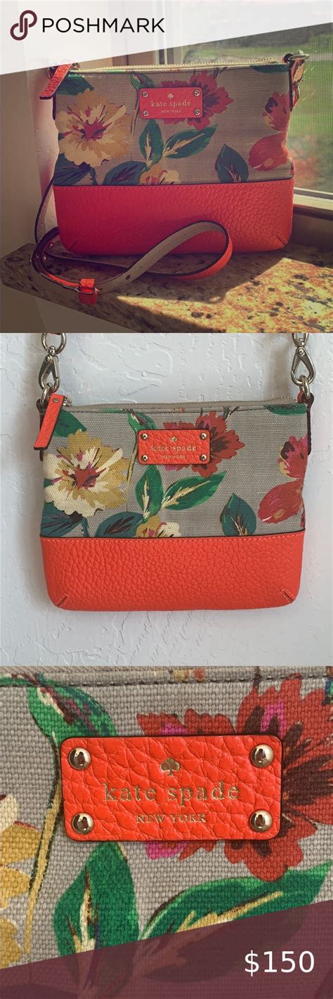 Kate Spade Grove Court Floral Linen Crossbody Bag