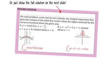 Calculus Unit Practice Powerpoint Slides Applications Of Integration