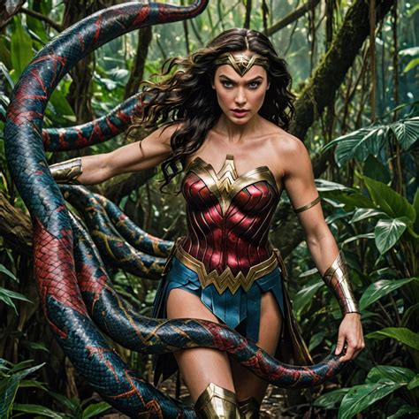 Wonder Woman Python Peril By Aeazine On Deviantart
